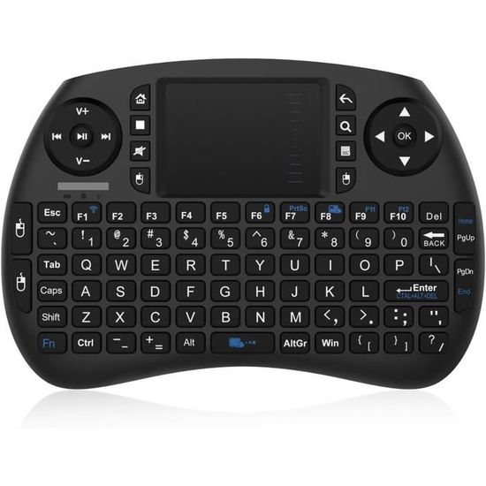 Mini Clavier (Qwerty) Avec Touchpad Sans Fil Wireless Pour Android Tv ...