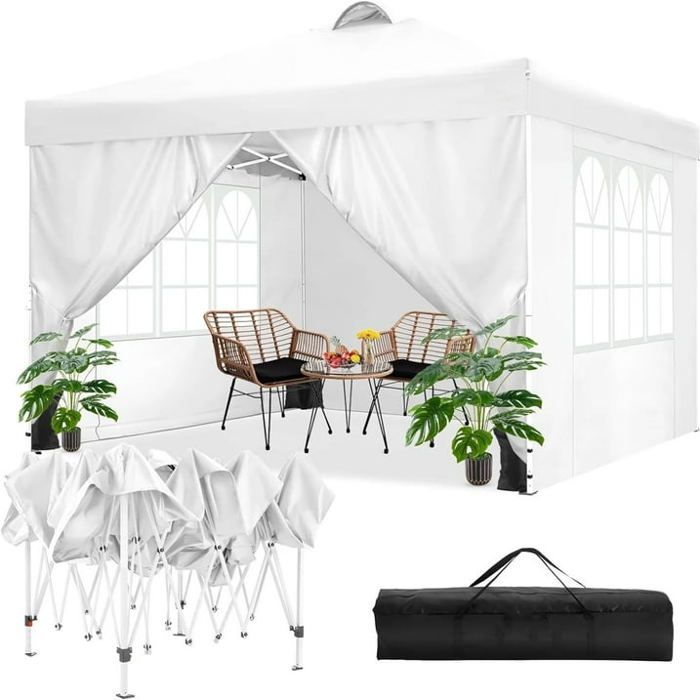 Tonnelle Pliante 3x3 Imperméable, Barnum Pliant 3x3 Professionnel ...