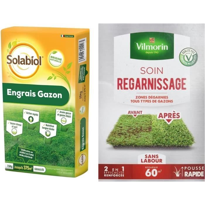 Engrais Gazon Organique - Sac De 15 Kg Pour 375 M² De Gazon & Vilmorin ...