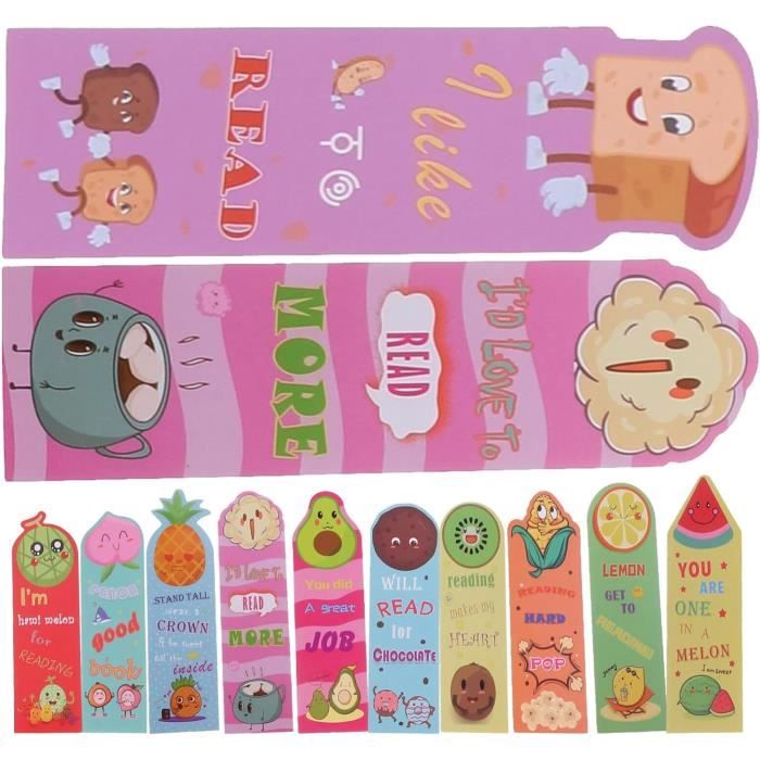 12 Pièces Marque-Pages Parfumés Marqueurs De Livres De Dessins Animés ...