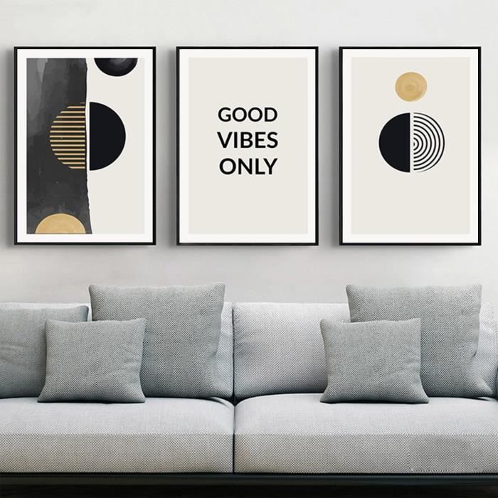 Poster Sur Toile, Art Mural Abstrait Minimaliste Moderne, Ensemble De ...