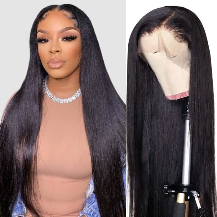 Perruque Femme Naturelle Perruque Bresilienne Lisse Perruque Cheveux ...