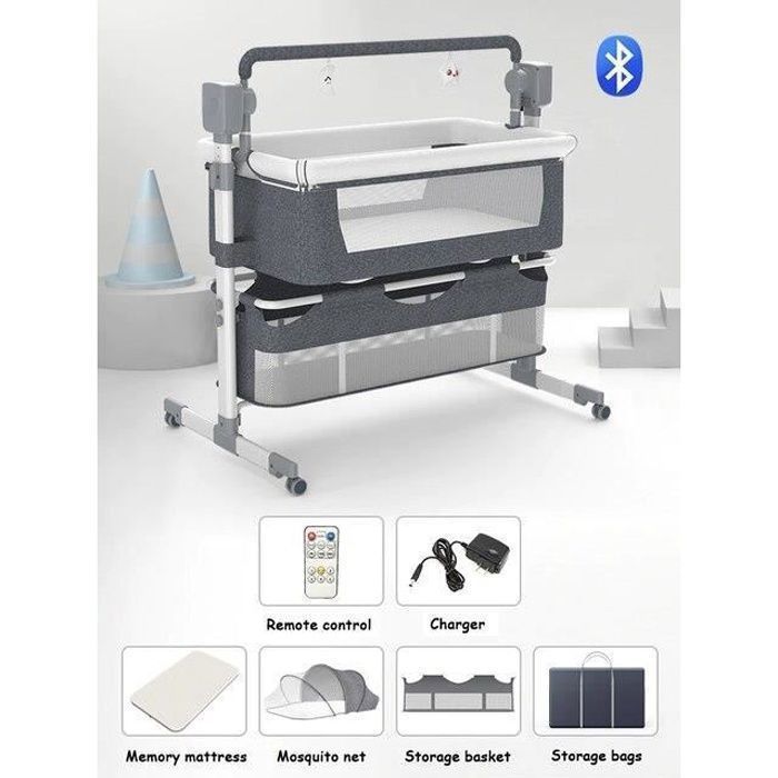 Berceau électrique multifonctionnel pour bébé, lit-balançoire 3 en 1 ...