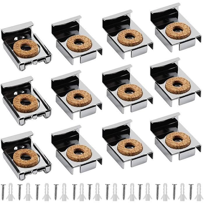 Clips Support Mural Miroir Fixation Miroir Mural Clips de Miroir Sans ...