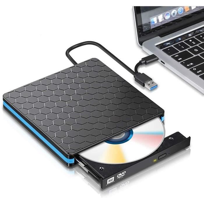 Disque Dur Externe CD, CD ROM DVD Externe Lecteur Optique USB 3.0 ...