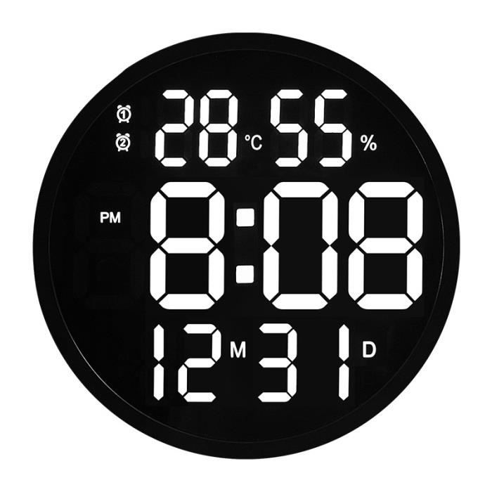 Horloge,Yida – horloge murale Led Simple moderne, horloge ronde de ...