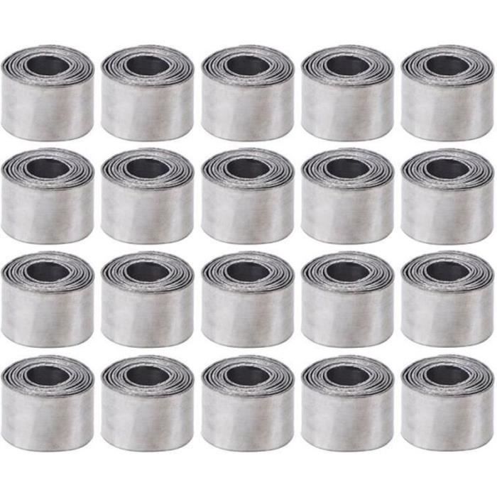 20 rouleaux de matériel de pêche feuille de plomb souple plombs de ...