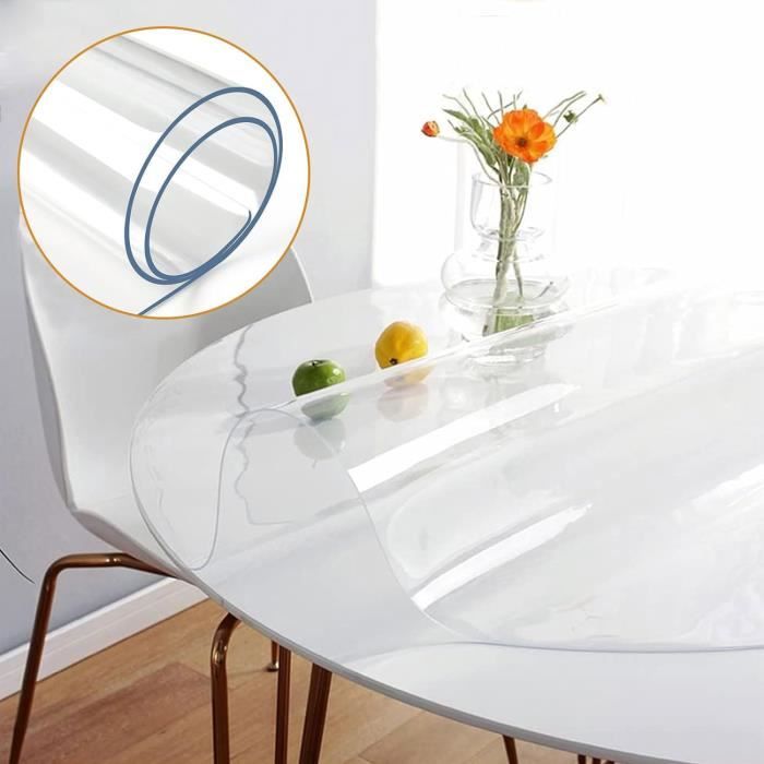 Protecteur De Couverture De Table Transparent, Ronde Nappe Transparente ...