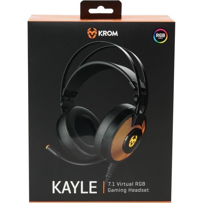 Casque Gaming Kayle -Nxkayle- Avec Microphone, Flux Rgb 7 Couleurs, Son ...