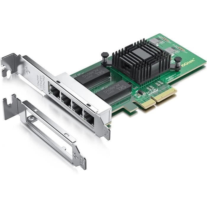 Carte Réseau Gigabit Pcie I350-T4 - Intel I350 Chip, Carte Réseau 4 ...