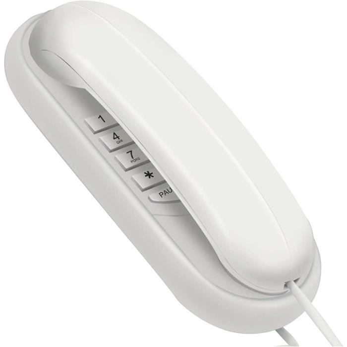 Téléphone Fixe Filaire À Fixation Murale - Téléphone Fixe Filaire Pour La Maison, Le Bureau, L ...
