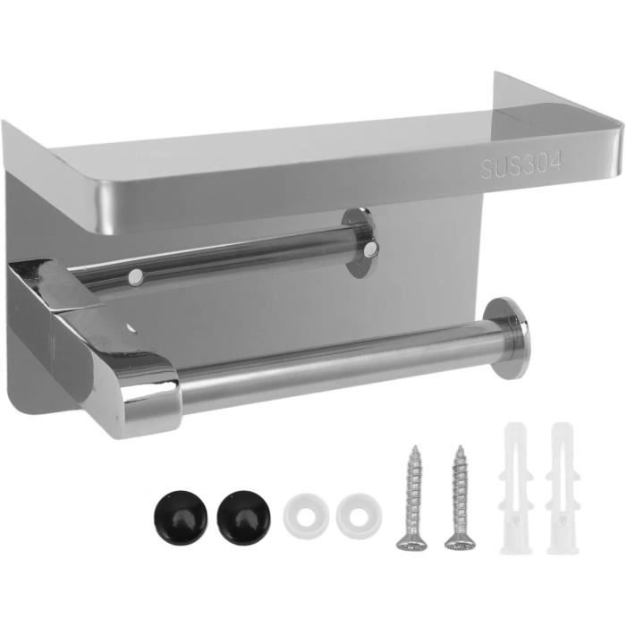 Porte-Rouleau De Papier Toilette Avec Étagère, Support De Rouleau De ...