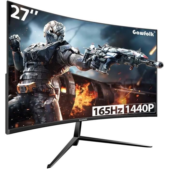 27 Pouces Curved Gaming Monitor 144Hz- 165Hz, Écran Pc Incurvé ...