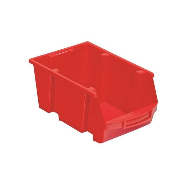 Bac a bec 10l rouge superposable ref.spacy4r - Cdiscount Bricolage