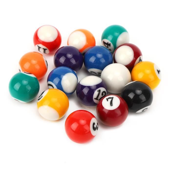 Cikonielf Mini boule de billard 16 pcs résine respectueuse de l ...