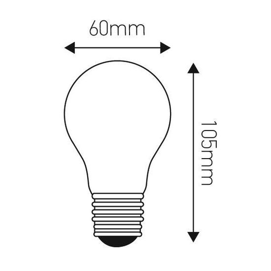 Lot de 2 ampoules Standard 8W E27 Blanc froid 1000lm matt - Cdiscount Maison