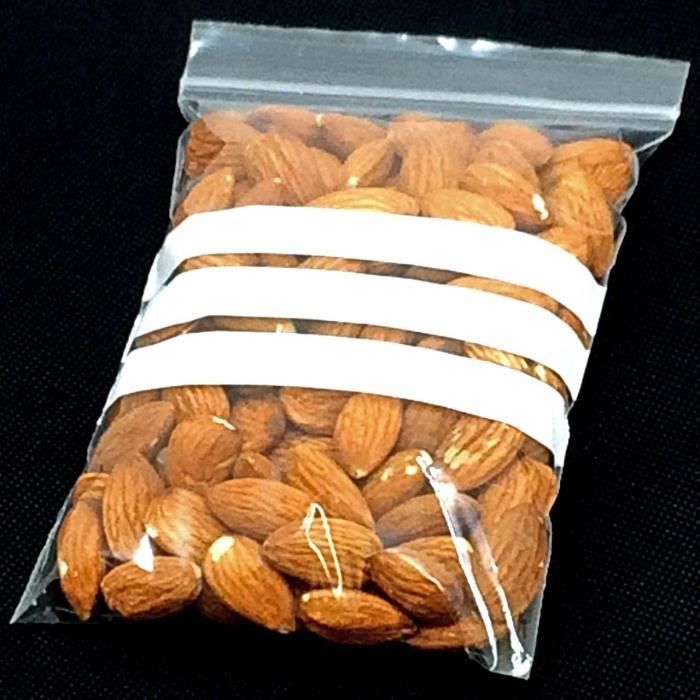 Lot de 100 grands sachets refermables en plastique transparent avec ...