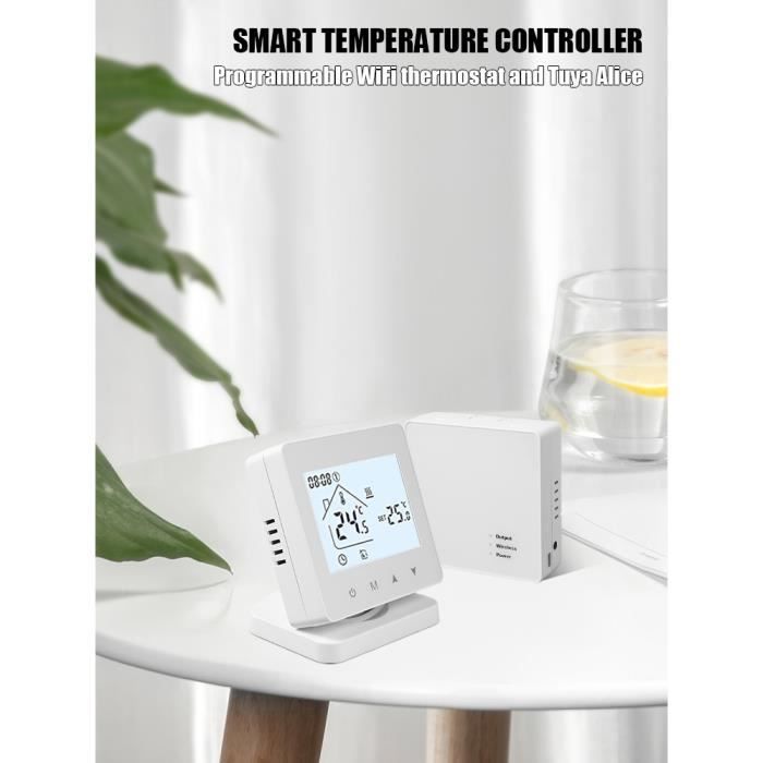 Thermostat connecté Tuya, Thermostat sans fil intelligent pour chauffage de chaudière à gaz ...