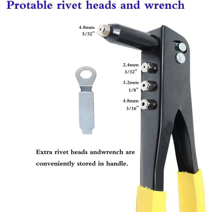 Riveteuse Pneumatique Rivet Pistolet Outil De Rivetage Aveugle ...