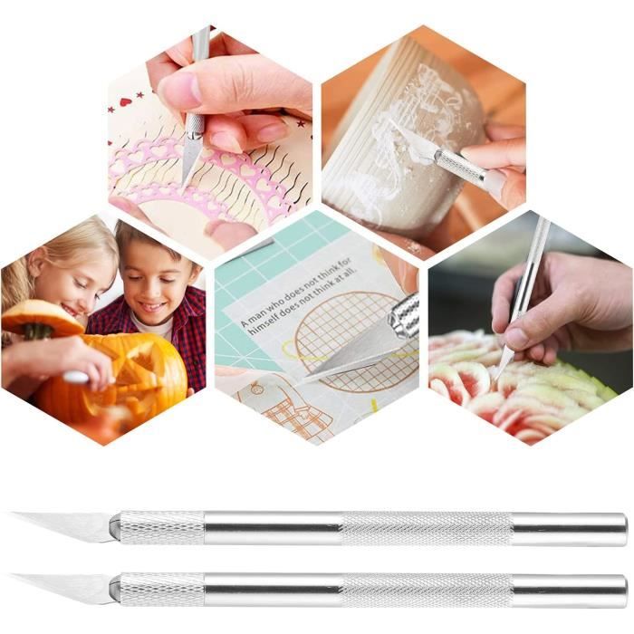 Precision Cutter 2 Scalpels avec 50 lamesCouteau pour Loisirs Créatifs ...