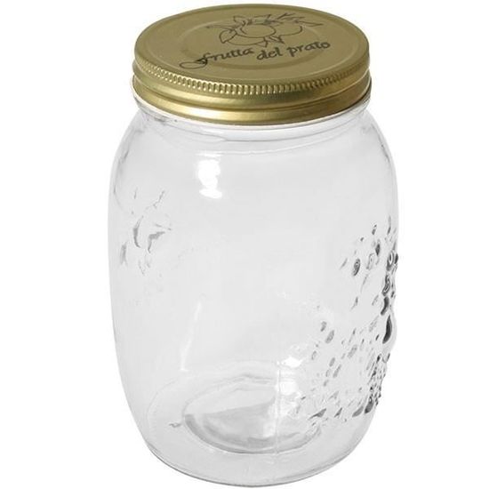 Flacon en verre - Non spécifié - 1000 ml - Couvercle doré à visser ...