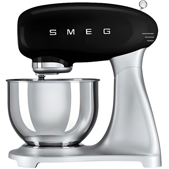 Robot sur socle noir SMEG SMF01BLEU - Capacité 4,8L - 800W - Pétrin ...