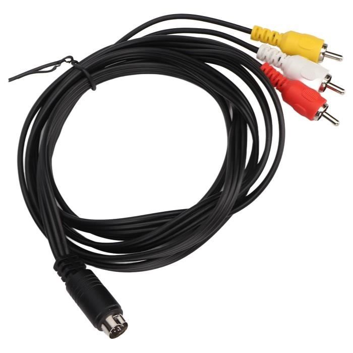 Câble mini DIN vers 3 RCA, cordon d'extension vidéo à double blindage ...