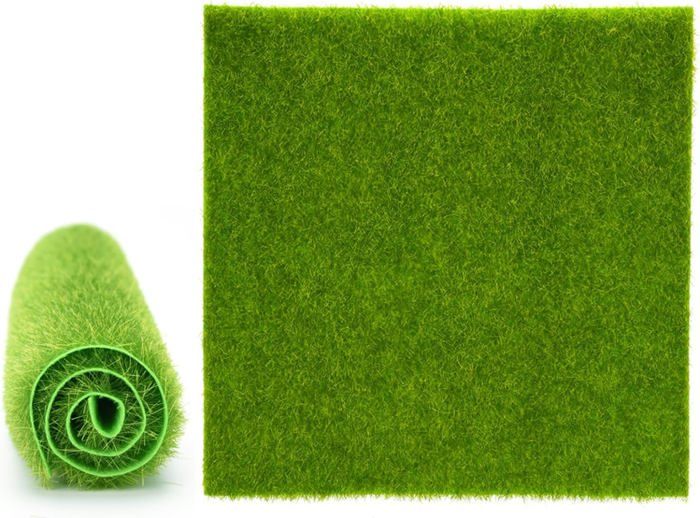 Vert Tapis de Gazon, Simulation Gazon Synthétique Pelouse Jardin Micro Paysage Ornement décor à ...