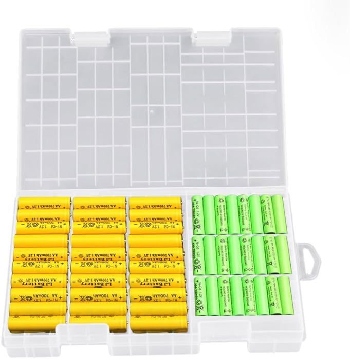 Boîte à Piles en Plastique Boîte de Rangement pour Piles Boîtier de ...