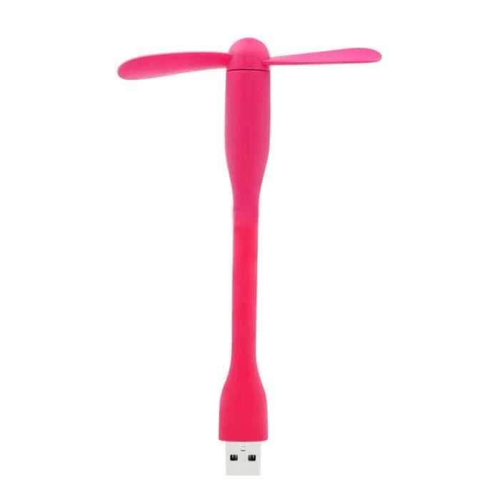 Rosé - Mini ventilateur USB flexible créatif + lampe LED, mini ventilateur portable et lampe LED ...