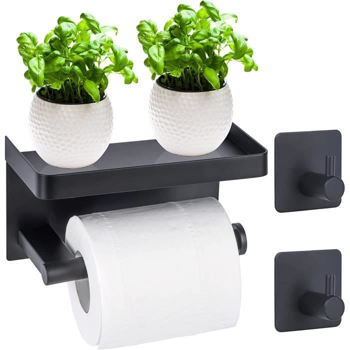 Porte Papier Toilette Mural, Support Papier Rouleau sans Percage ...