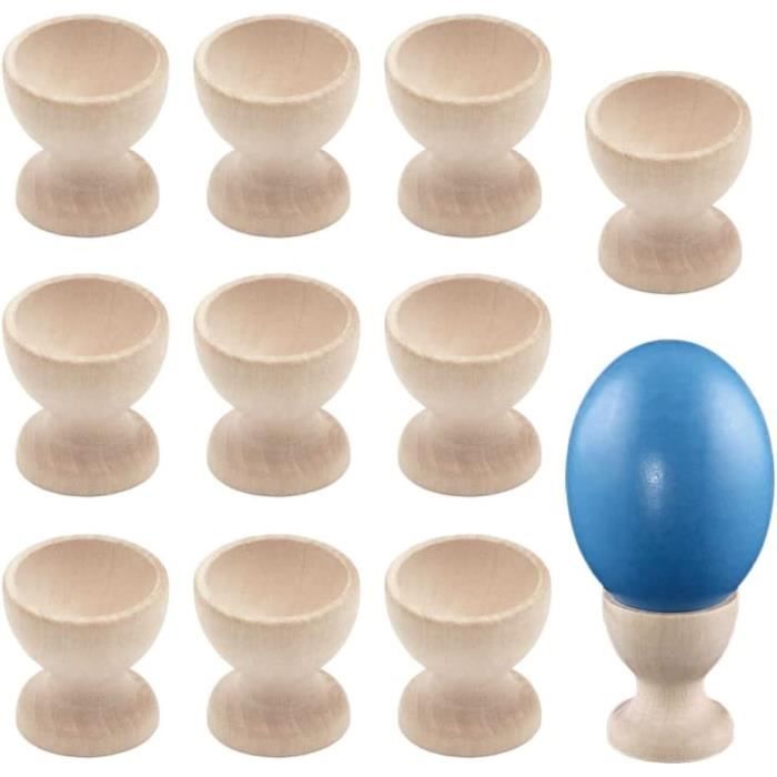Coquetier Oeuf Jeu de 10 Coquetiers en Bois Porte-Oeuf en Bois ...