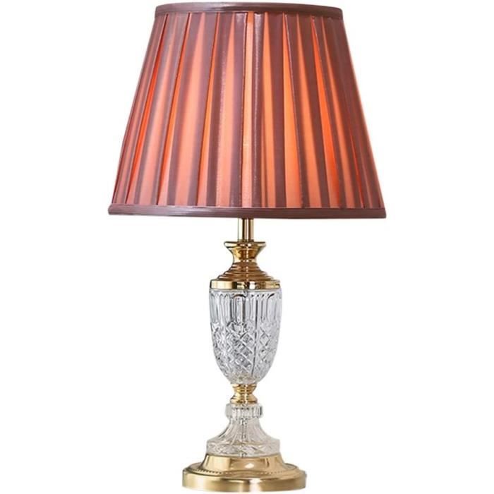 Lampe De Table En Verre, Transparent Lustre Lampe De Table Chaude ...
