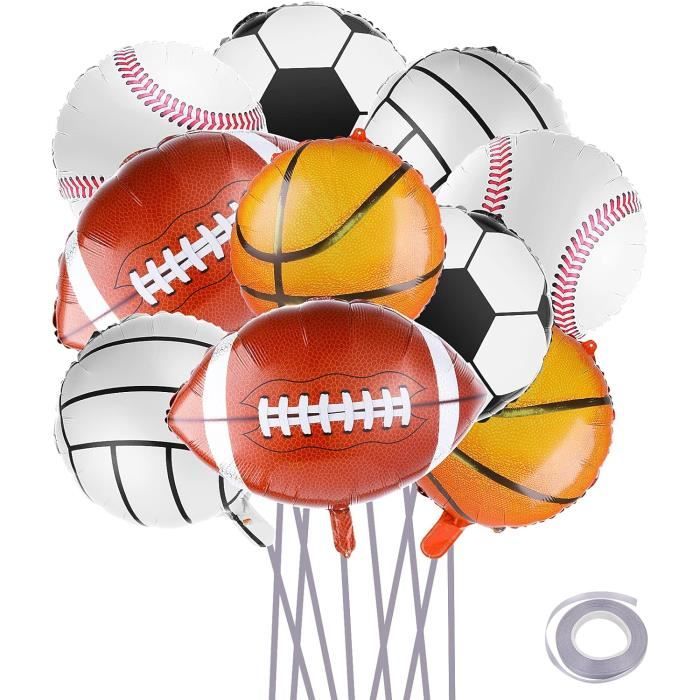 10 Ballons En Aluminium Sur Le Thème Du Sport, Ballons De Baseball ...