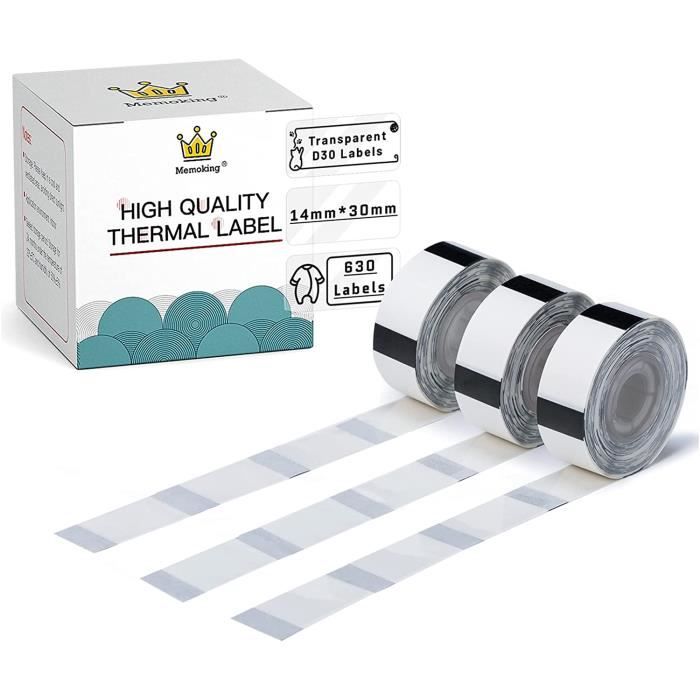 AJW-Étiquette D30 Étiquette transparente en papier pour étiqueteuse ...
