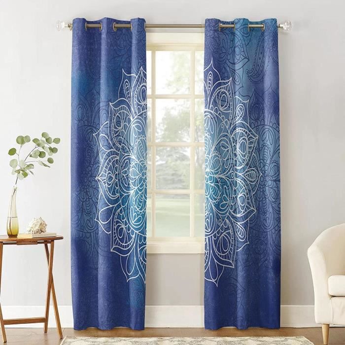 Rideau Occultant Violet Bohème Motif Art 3D Imprimé Occultants ...