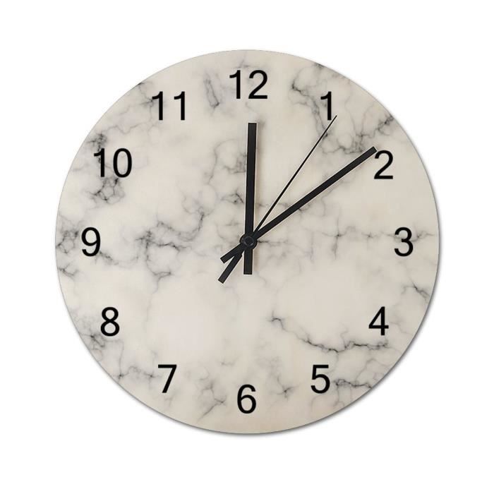 Horloge Murale RondeFond Texture Marbre Blanc Illustration Vectorielle ...