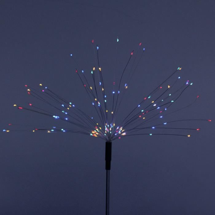 150 LED - RVB - Solar Fireworks Light 150 LED Fairy Flash Dandelion ...
