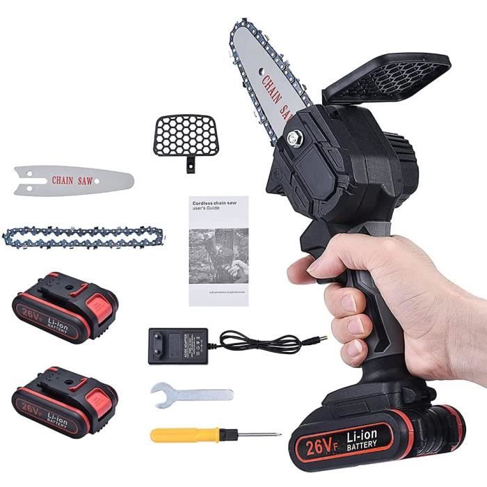 Mini Tronçonneuse Manuelle Sans fil, Tronçonneuse à Batterie Portable ...