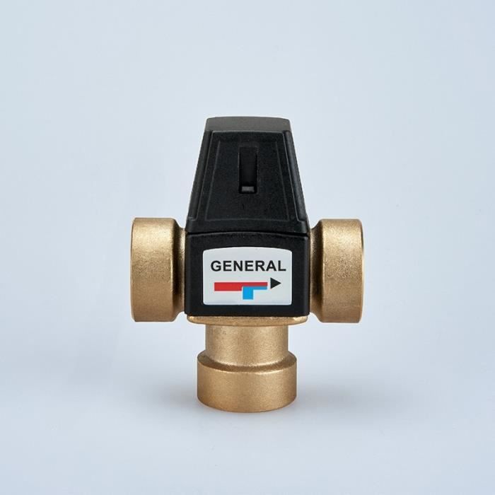 Cartouche de robinet,Vanne mitigeur thermostatique 3 voies en laiton, pour chauffe eau solaire ...