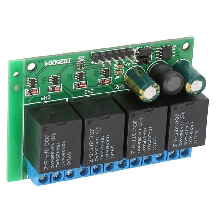 Module de relais - EJ.LIFE - Autobloquant - 4 canaux - 250Vac/10A ...