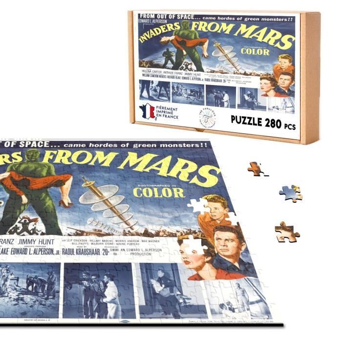 Puzzle Classique 280 pièces Invaders From Mars Vieille Affiche de Film ...