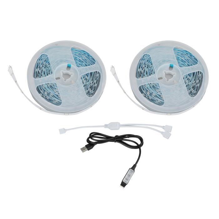 Ruban lumineux Bande lumineuse, bande lumineuse LED RVB alimentée par USB 5V économie d'énergie ...
