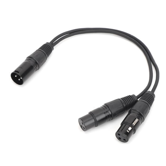 Câble Adaptateur XLR - GOTOTOP - 1 entrée XLR mâle vers 2 sorties XLR ...