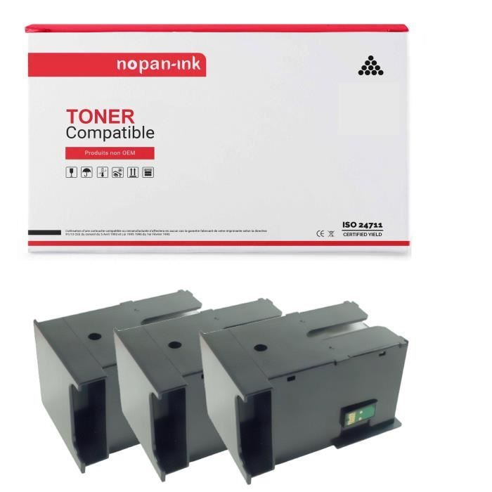 NOPAN-INK - x3 Réservoir de maintenance compatible Epson T6710 ...