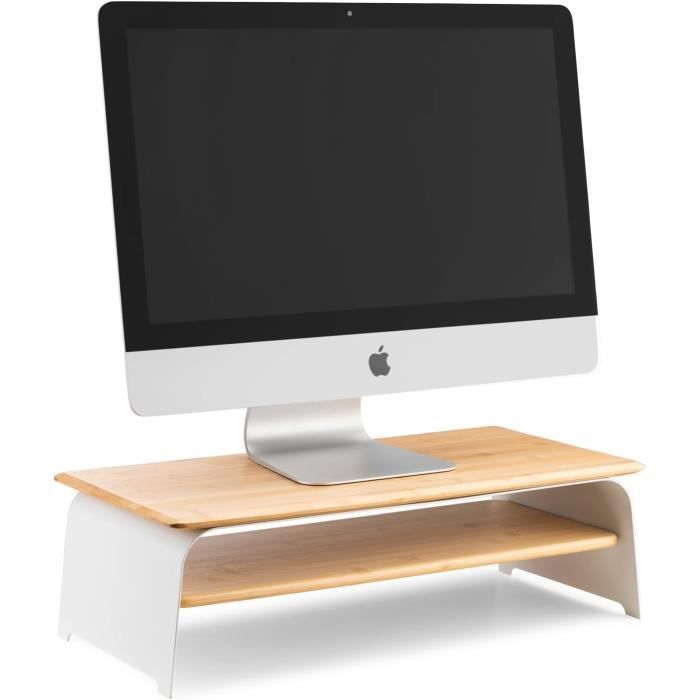 Support Ecran Pc À 2 Niveaux Pour Bureau - Support De Moniteur Élégant ...