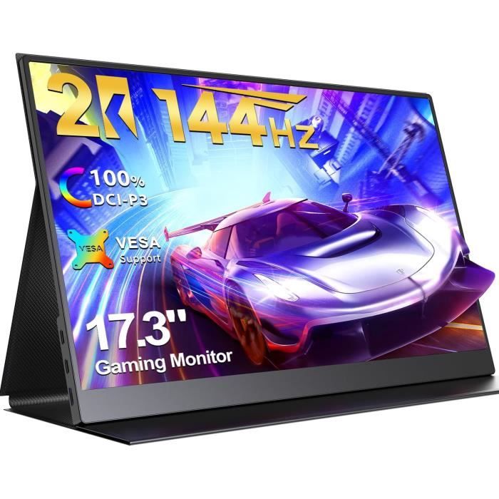 Ecran Portable,17,3 Pouces 2K 144Hz Moniteur Portable Fhd Display Avec ...