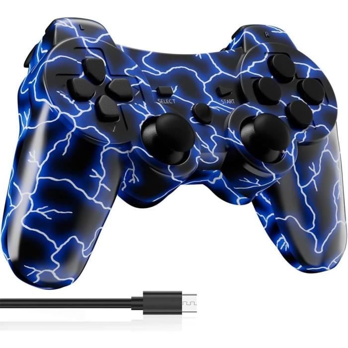 Muzeli Manette Pour Ps3 Contrôleur Sans Fil À Double Choc Pour Ps3 Avec ...