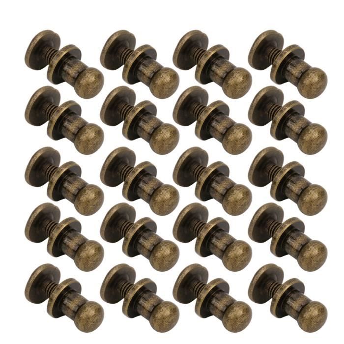 Vis Clou Rivet Cuivre Tête Ronde Goujon Spot Pour Bracelet Sac ...
