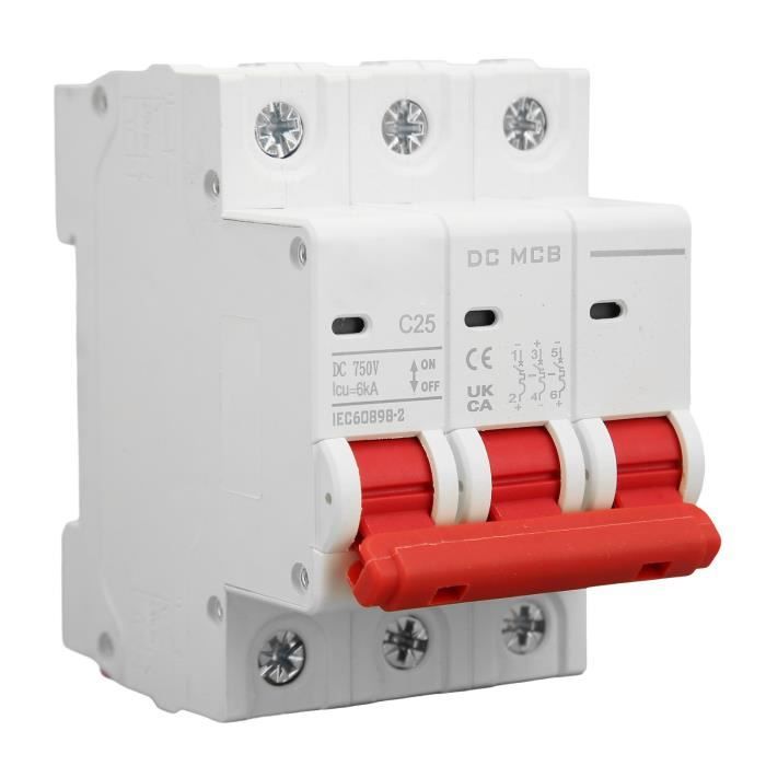 TMISHION Disjoncteur 3P DC Disjoncteur Contrôle Isolation Court-Circuit ...